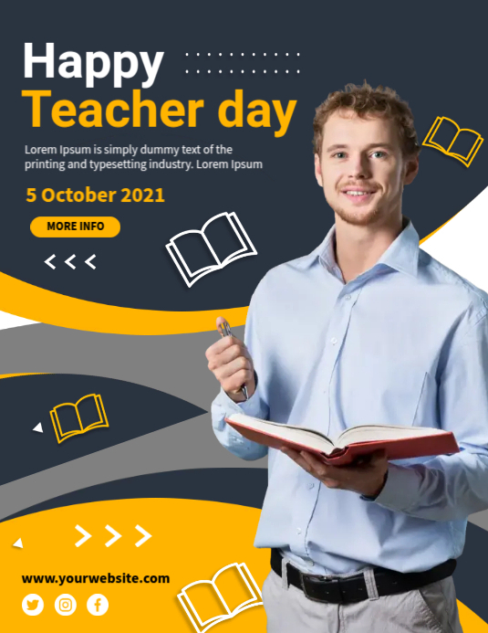 School Teacher Flyers Template | PosterMyWall