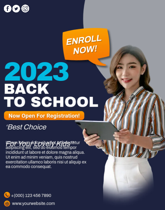 SCHOOL TEMPLATE.E | PosterMyWall