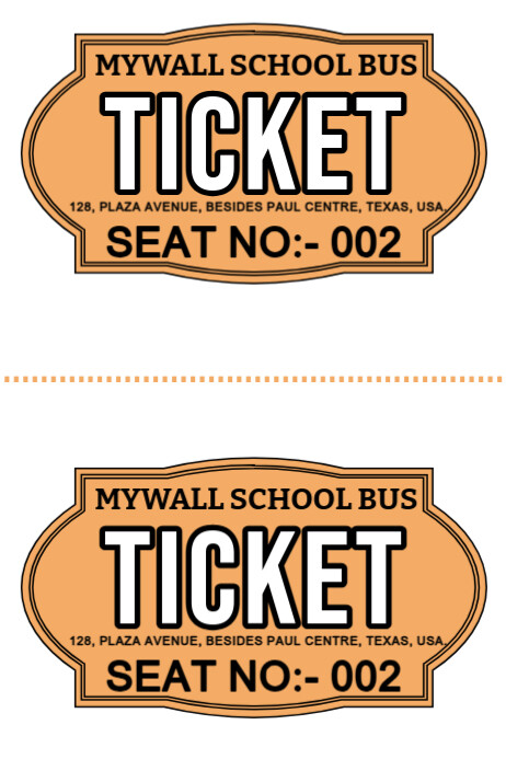 School tickets design template | PosterMyWall