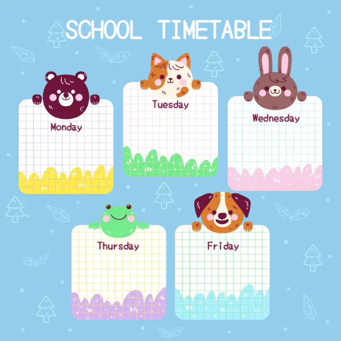 School Time Table Flyer Ads Template | PosterMyWall