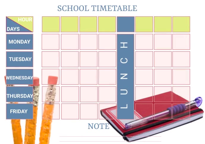Copia de School Timetable (1) | PosterMyWall