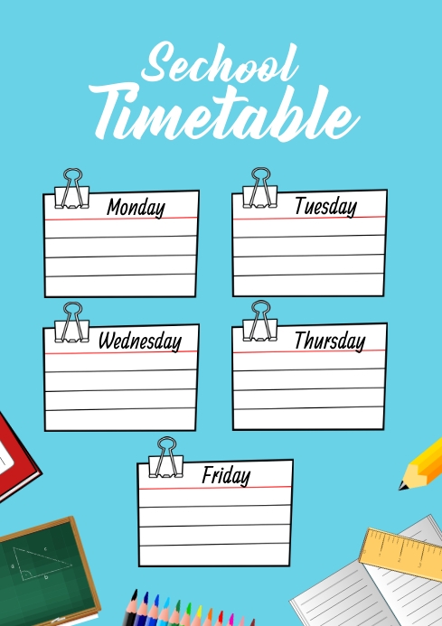 Copy of School Timetable | PosterMyWall