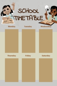 School Timetable Template | PosterMyWall