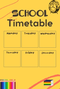 School Timetable Flyers Template | PosterMyWall