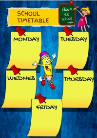 School Timetable Poster Template | PosterMyWall