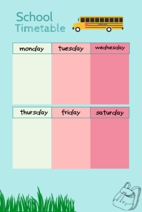 SCHOOL TIMETABLE Template | PosterMyWall