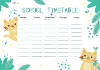 Simple Design School Timetable Template | PosterMyWall