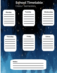 School Timetable Template | PosterMyWall