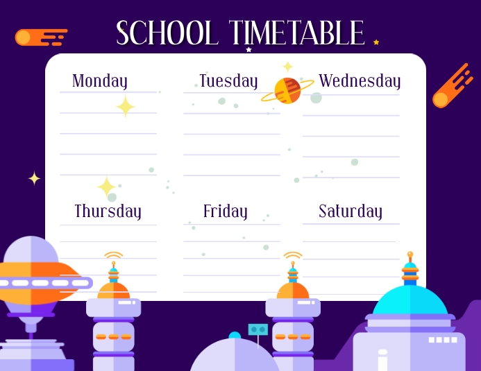 School Timetable Flyers Template | PosterMyWall
