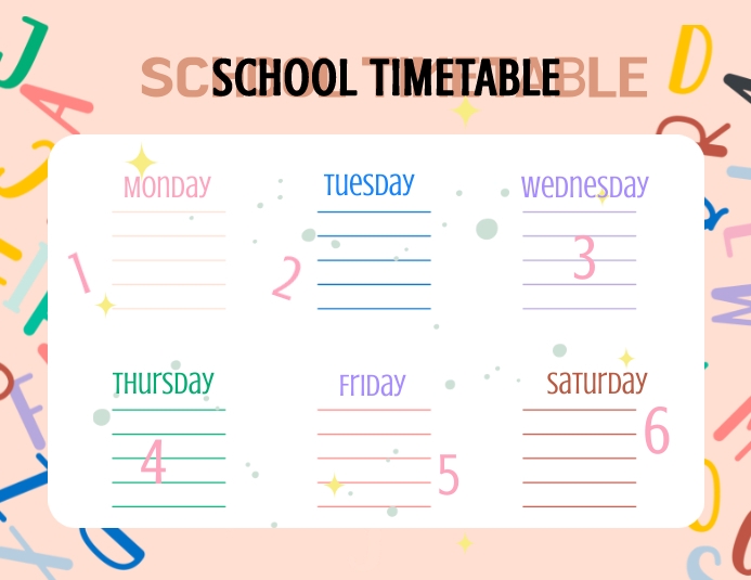 School Timetable Flyers Template | PosterMyWall