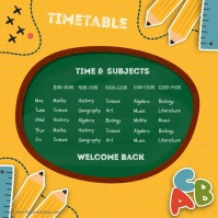 School timetable poster design template | PosterMyWall