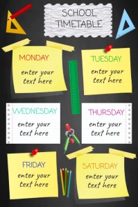 School Timetable Template | PosterMyWall