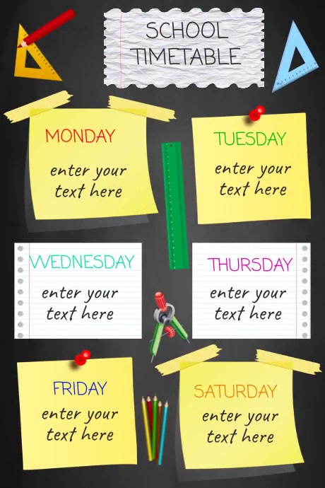 Copy of School Timetable Poster | PosterMyWall