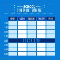 School timetable poster design template | PosterMyWall