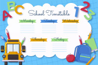 School Timetable Poster Template | PosterMyWall
