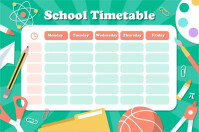 School Timetable Poster Template | PosterMyWall