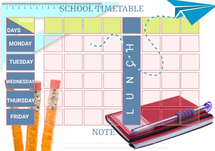 School Timetable Template | PosterMyWall