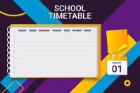 School Timetable Poster Template | PosterMyWall