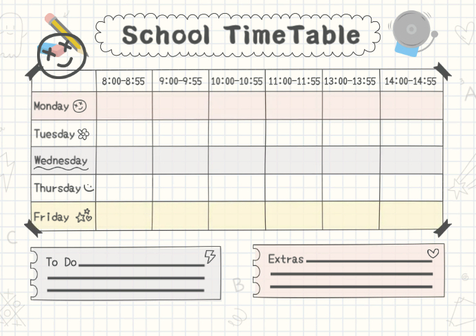 School Timetable Template | PosterMyWall