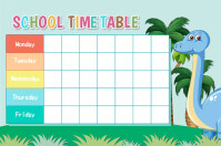 School Timetable Poster Template | PosterMyWall