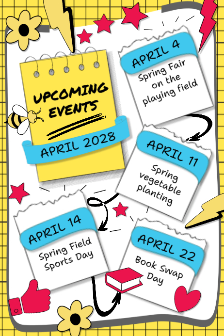 School Upcoming Events Poster Template | PosterMyWall