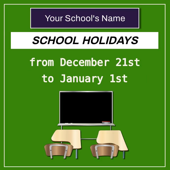 schoolholidays Template | PosterMyWall