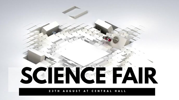 Science Fair Video Template Facebook Cover | PosterMyWall