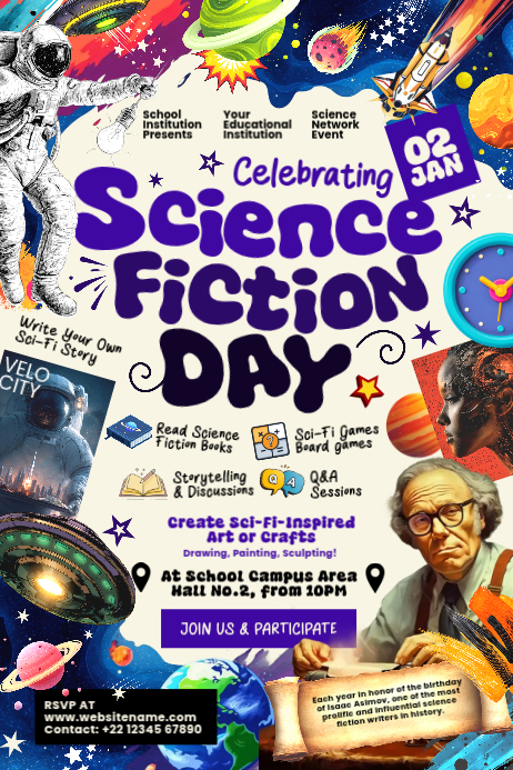 Science Fiction Day Celebration 2027 Template | PosterMyWall