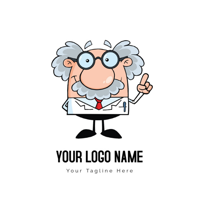 Scientist Cartoon Science Logo Template | PosterMyWall