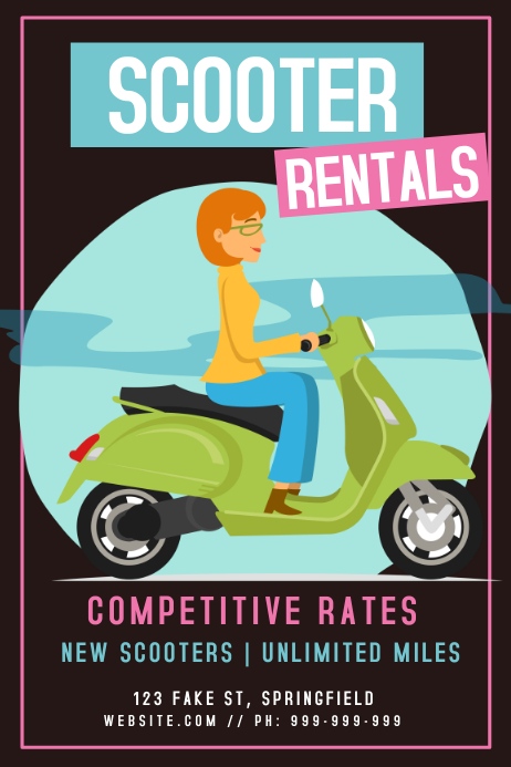 Copy of Scooter Hire Poster | PosterMyWall