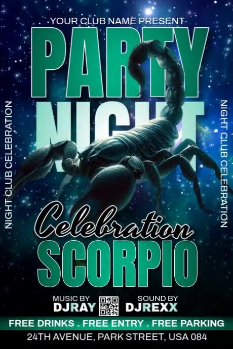 Plantilla de Scorpio Celebration Ads | PosterMyWall