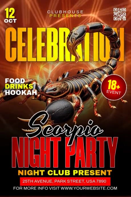 Plantilla de Scorpio Celebration Ads | PosterMyWall