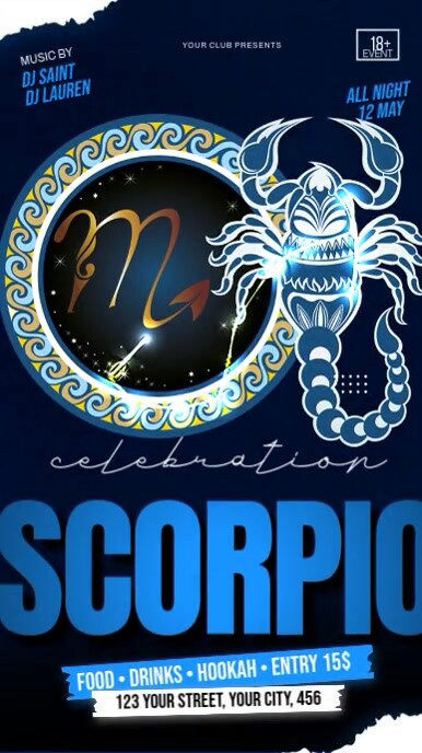 Scorpio Celebration Template | PosterMyWall
