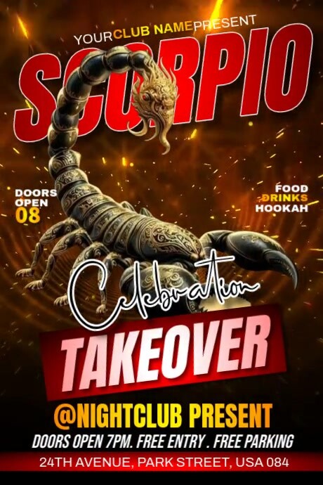 Scorpio Celebration Template | PosterMyWall