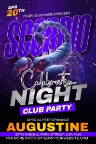 Scorpio Night Celebration Template | PosterMyWall
