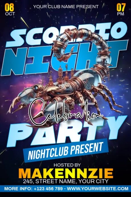 Copy of Scorpio Celebration Party | PosterMyWall