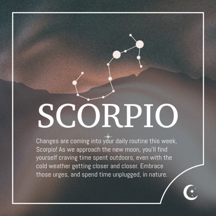 Scorpio Template | PosterMyWall