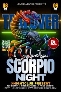 Scorpio Night Party Video Template | PosterMyWall