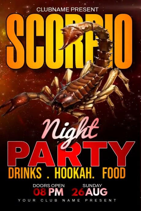 Copy of Scorpio Night Party Ads | PosterMyWall