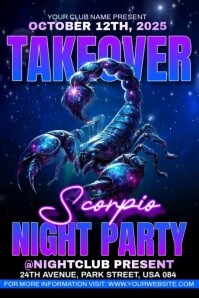 Scorpio Party Night Template | PosterMyWall