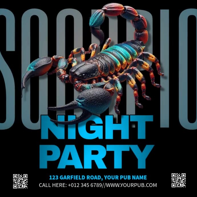 Scorpio Night Party Template | PosterMyWall