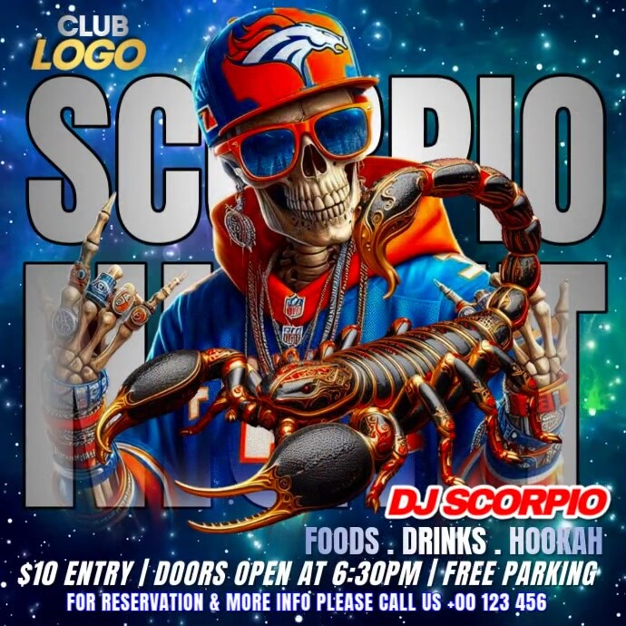 Plantilla de Scorpio Night Party | PosterMyWall