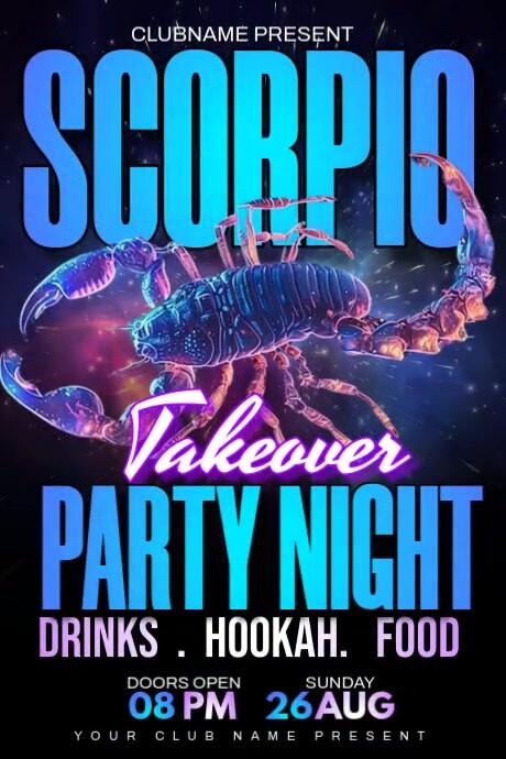 Copy of Scorpio Party | PosterMyWall