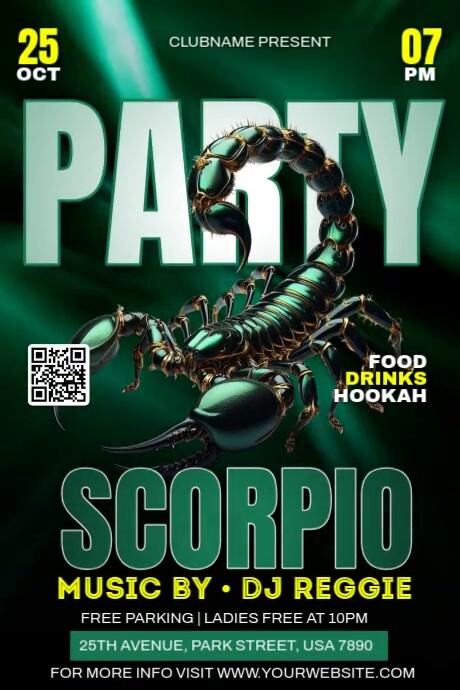 Plantilla de Scorpio Party | PosterMyWall