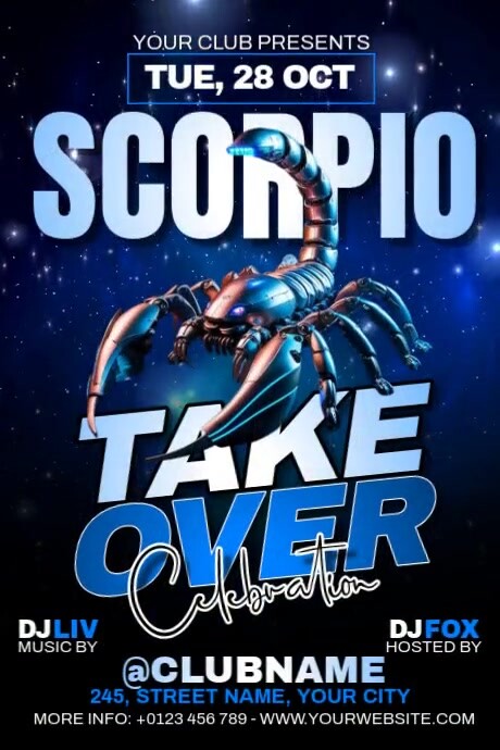 Copy of Scorpio Takeover Celebration | PosterMyWall