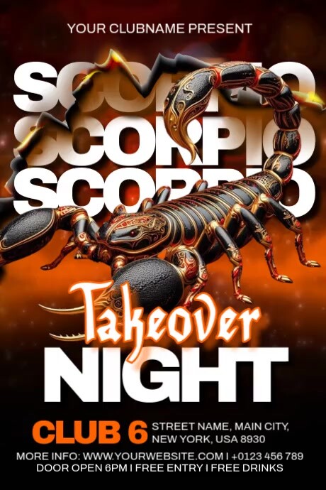 Copy of Scorpio Takeover Night | PosterMyWall