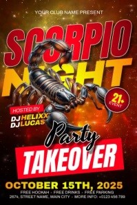 Scorpio Night Club Template | PosterMyWall