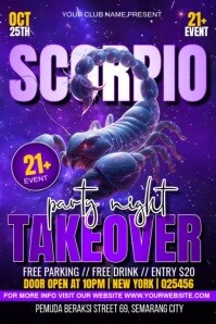 Scorpio Night Club Template | PosterMyWall