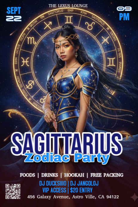 Scorpio Zodiac Party Flyer Template | PosterMyWall