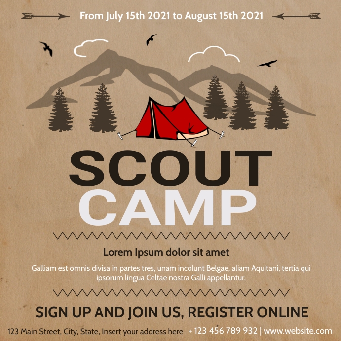 Copy of scout camp instagram post advertising | PosterMyWall